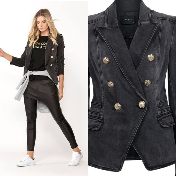 DECJUBA | Jackets & Coats | Decjuba Ellen Denim Blazer | Poshmark